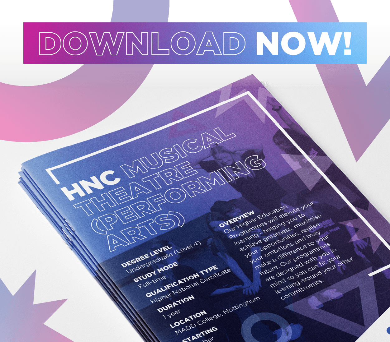 HNC Performing Arts: Musical Theatre (MADD College) | Coventry College